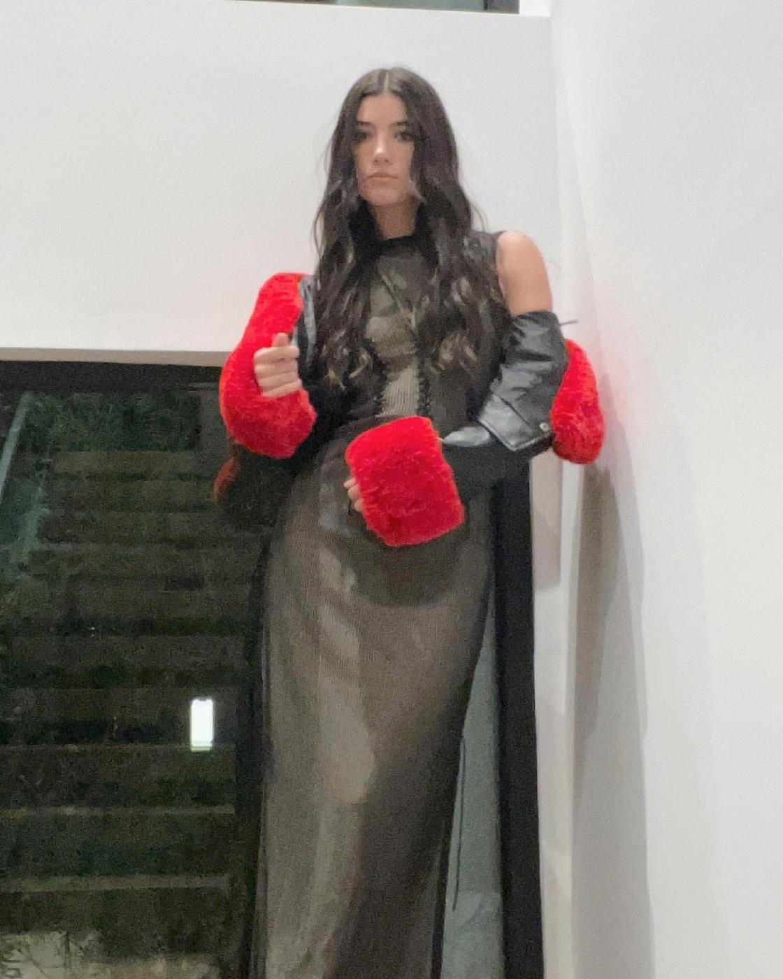 Charli Damelio See Through Tight Dress Set Leaked